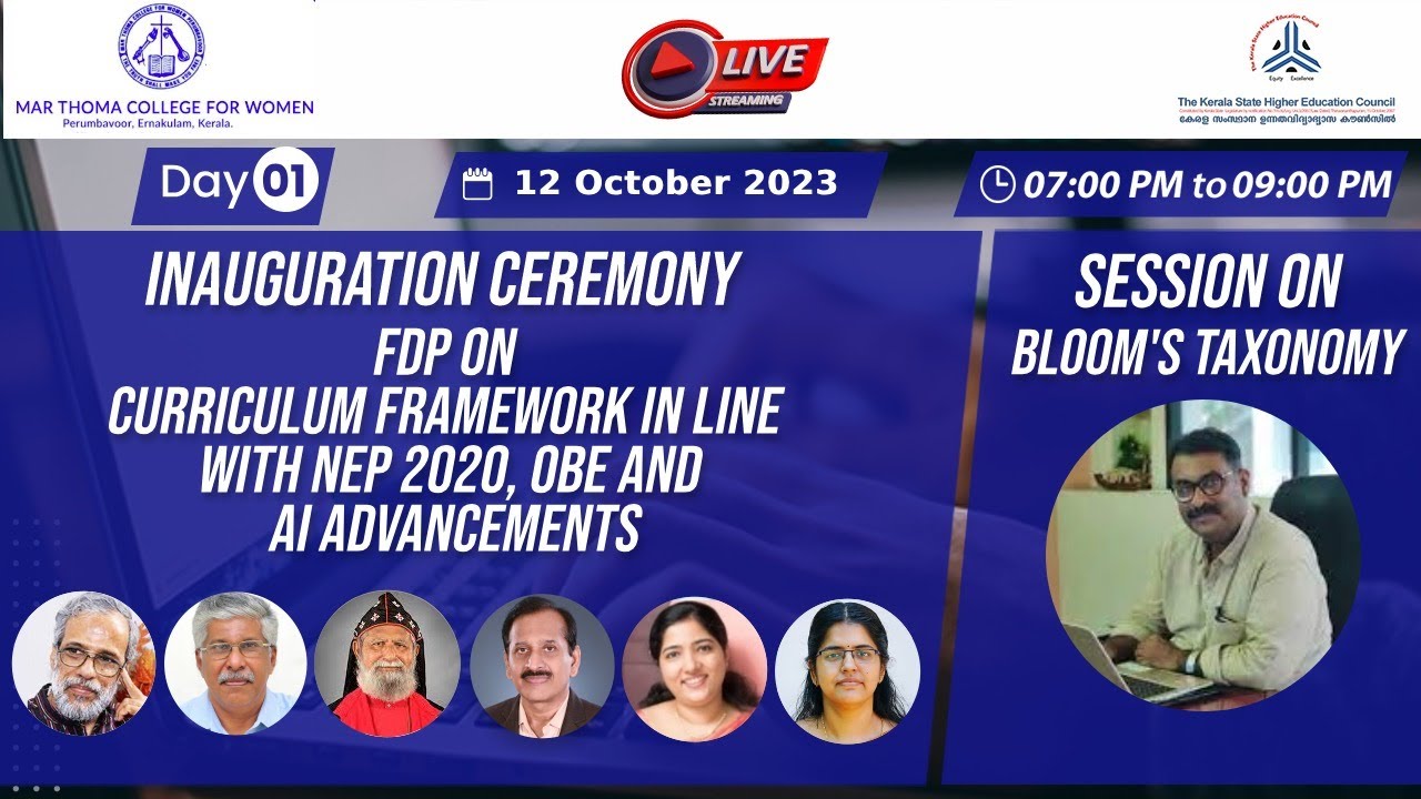 Day 01| FDP on Curriculum framework in line with NEP 2020, OBE & AI ...