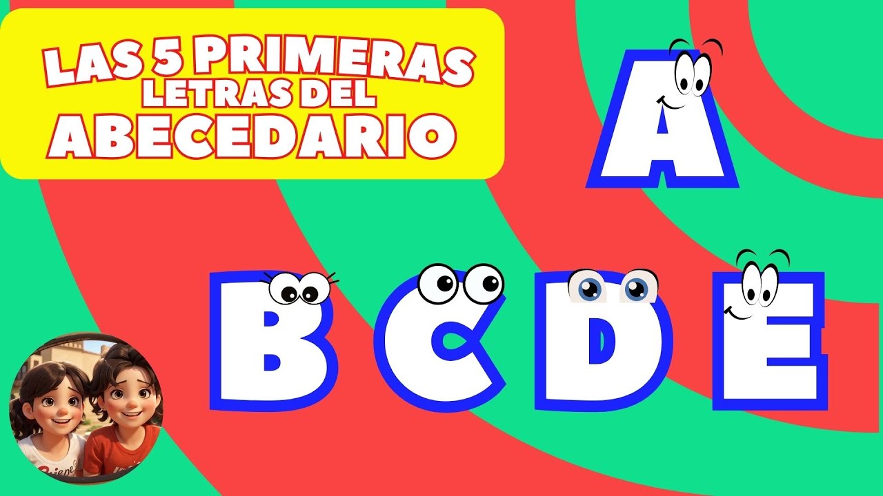 Las cinco primeras letras ABCDE | Aprende divertido | Chicos Brillantes ...
