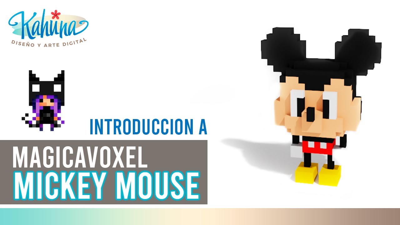 Construye a Mickey Mouse 3D en MagicaVoxel | Voxel art - YouTube