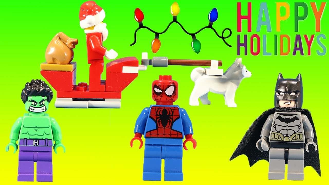 Funny Santa Videos with Lego Batman, Spiderman, Hulk, Marvel Super ...