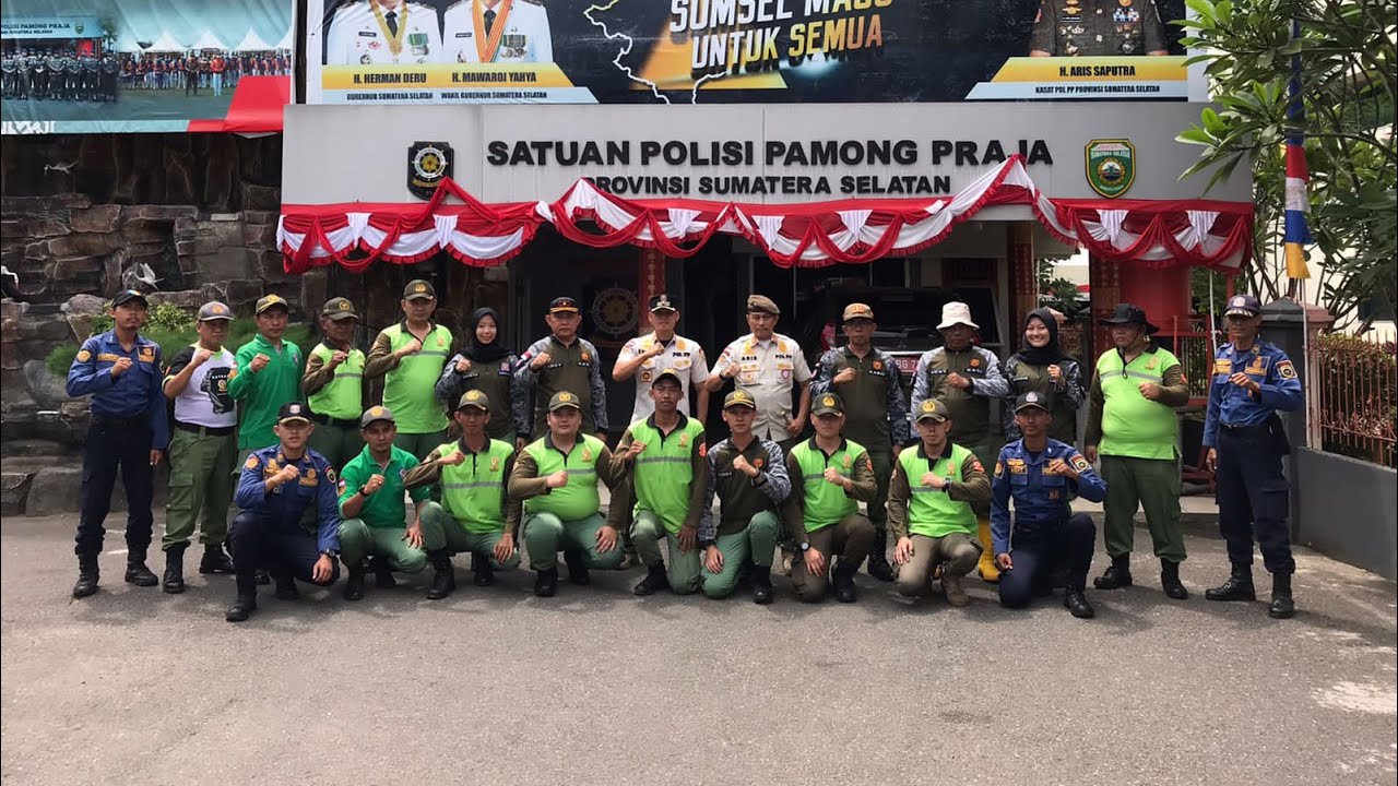 Pelepasan Satgas Linmas Satpol PP Prov. Sumsel untuk Bergabung dengan ...