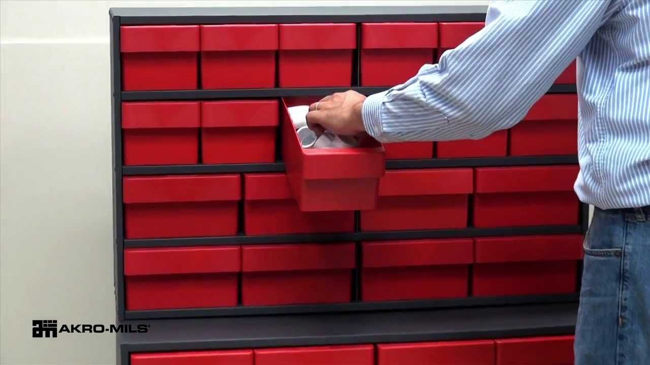 Akro-Mils Stackable Cabinets - YouTube