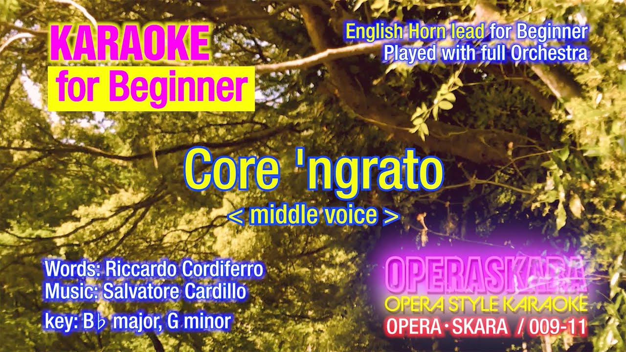 Core `ngrato - Karaoke for Middle voice, Full Orchestra with English ...