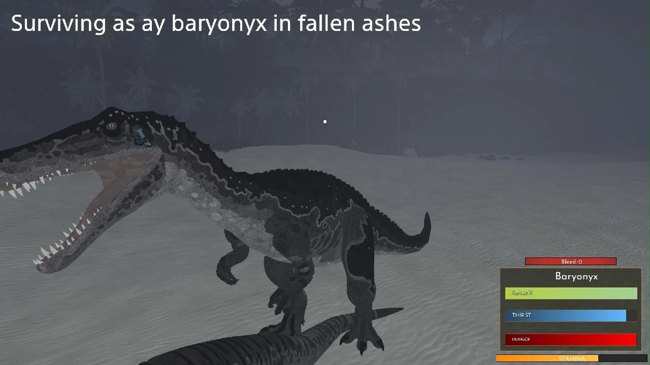 Surviving as ay baryonyx in fallen ashes - YouTube