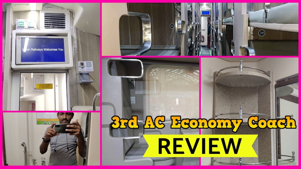 3rd AC Economy coach Review in Tamil | 3 Tier AC Economy Class | NTG ...
