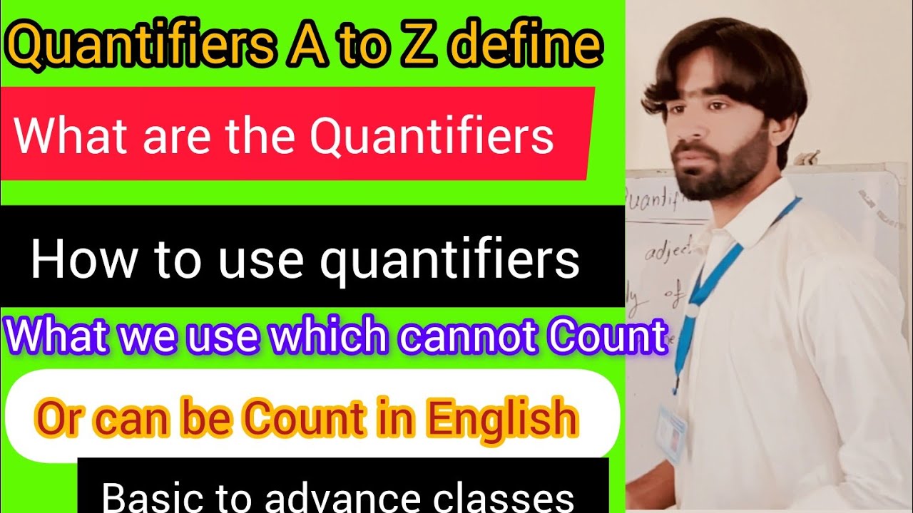 what are quantifiers in english grammar? Quantifiers a lot of many much a few a little. - YouTube
