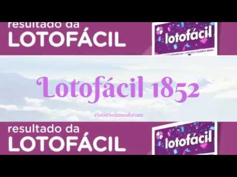 Lotofacil 1852 - Resultado da Lotofácil (12/08/2019)