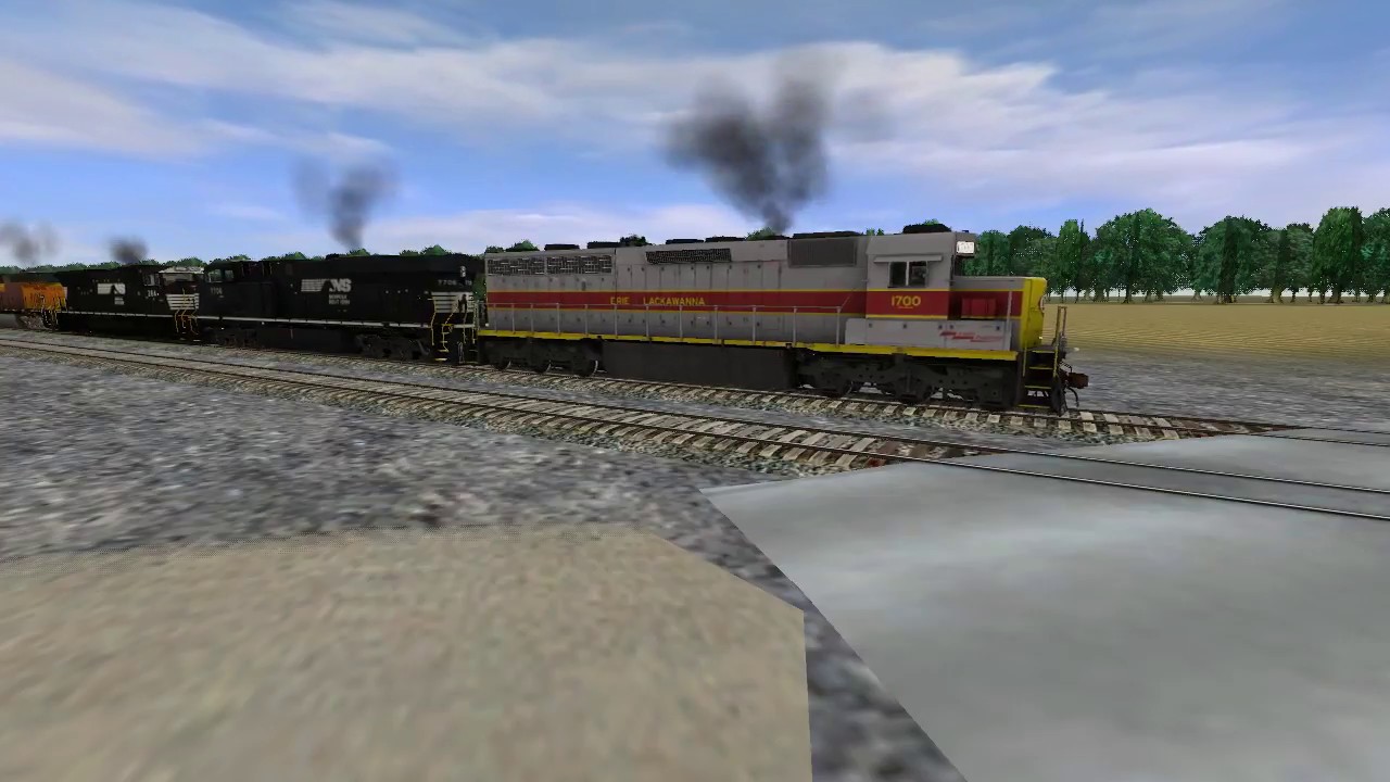 Trainz NS SD45-2 "Erie Lackawanna" Heritage - YouTube