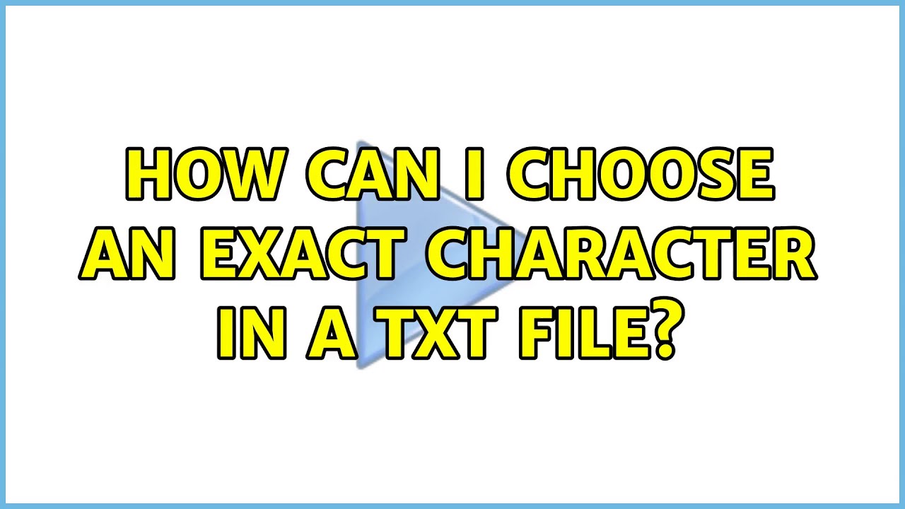 How can i choose an exact character in a txt file? - YouTube