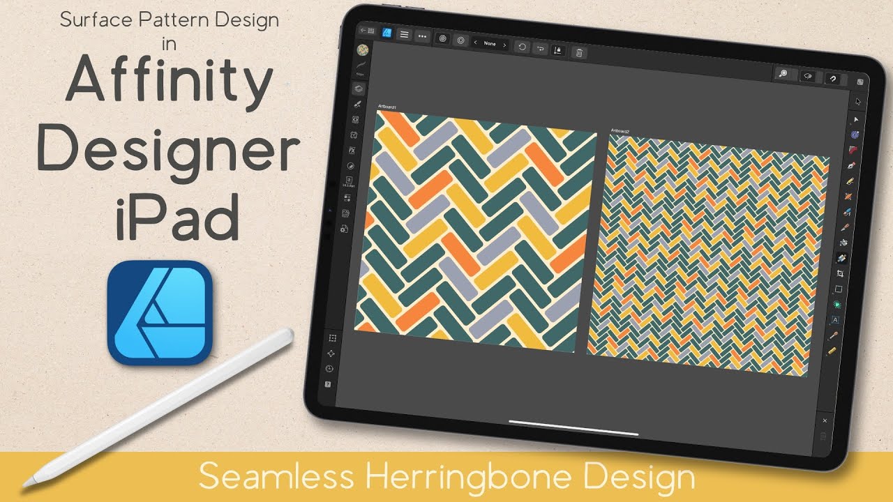 Seamless Herringbone Design | Affinity Designer iPad | Surface Pattern ...