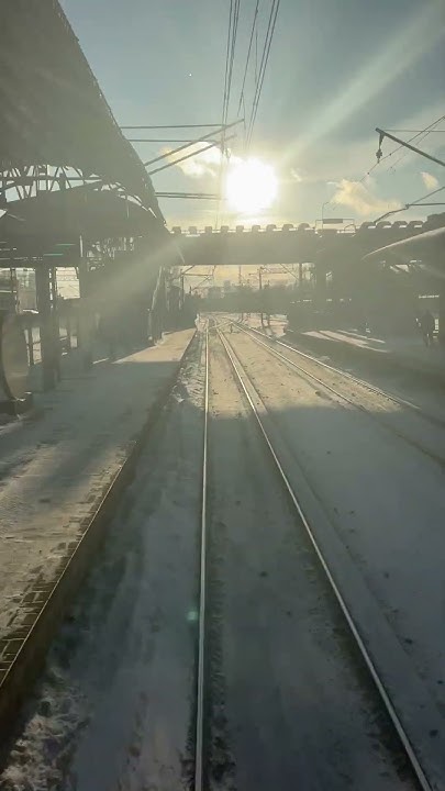 На встречу к солнцу. Вид из кабины поезда, глазами машиниста. - YouTube