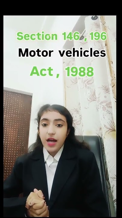 Motor vehicles Act, 1988 - YouTube