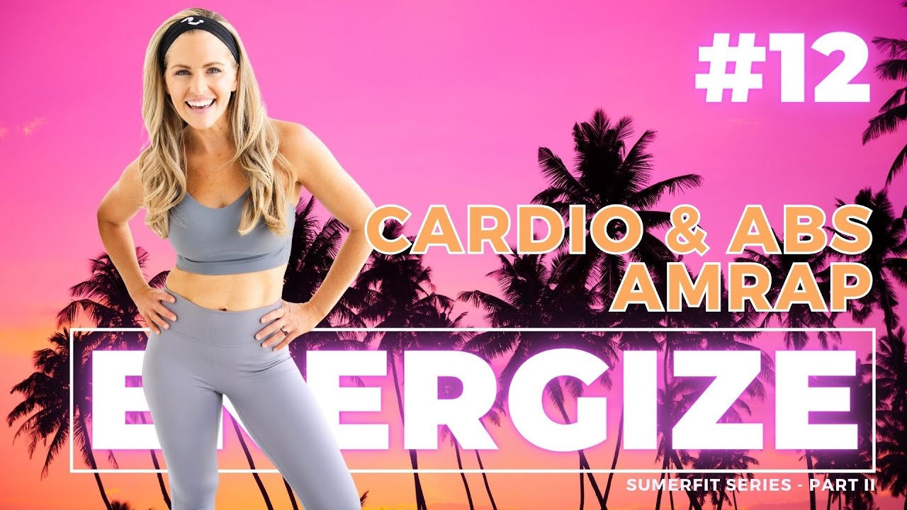 Full Body Workout At Home Cardio & Abs AMRAP (ENERGIZE DAY 12) - YouTube