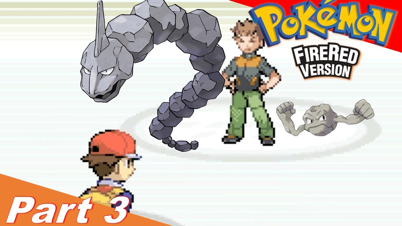 Pokemon FireRed - part 3 - Gym Leader Brock - YouTube