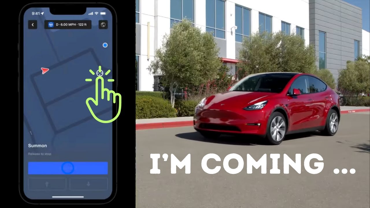 Tesla come here! Watch Tesla Smart Summon in action. - YouTube