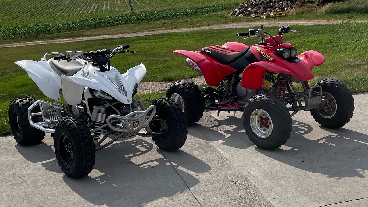 Trail riding trx 400 and yfz 450 - YouTube