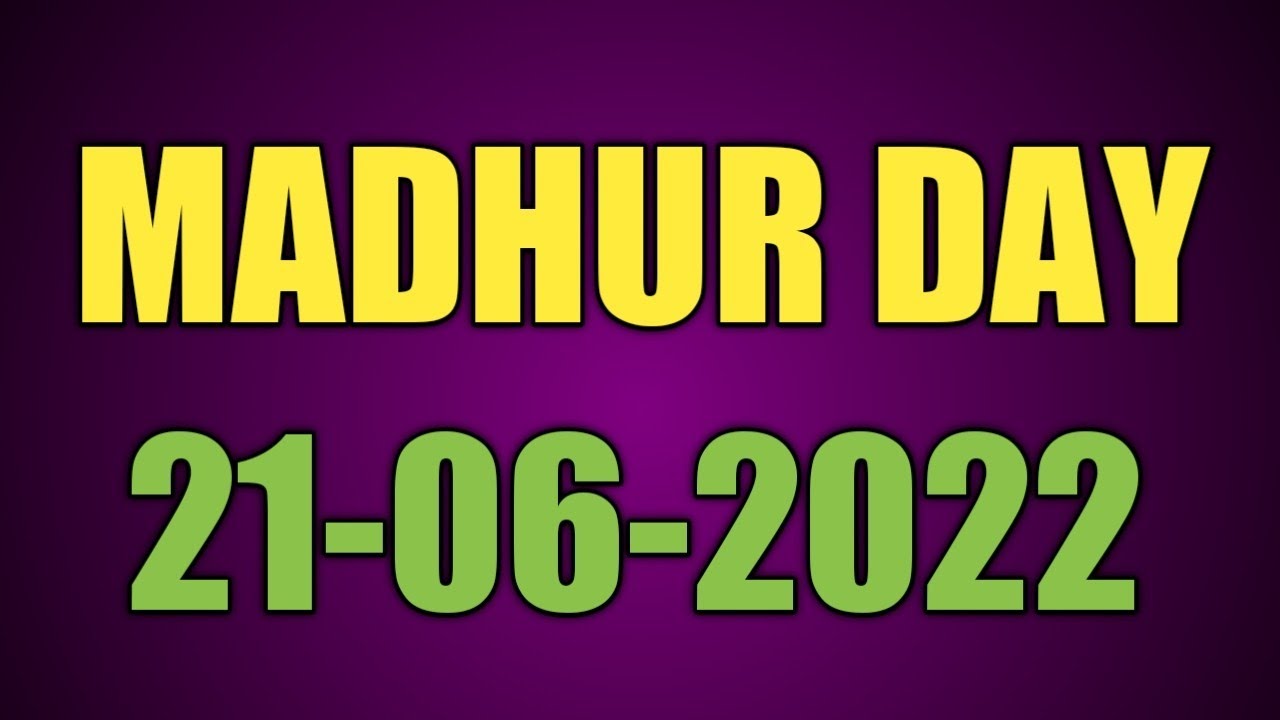 MADHUR DAY SATTA MATKA__21-06-2022 - YouTube