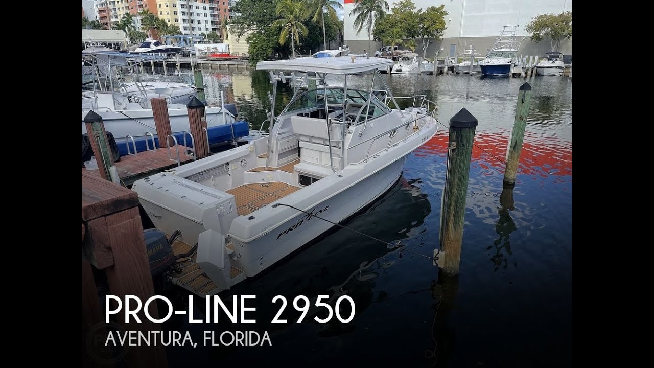 [SOLD] Used 1995 Pro-Line 2950 Midcabin in Aventura, Florida - YouTube