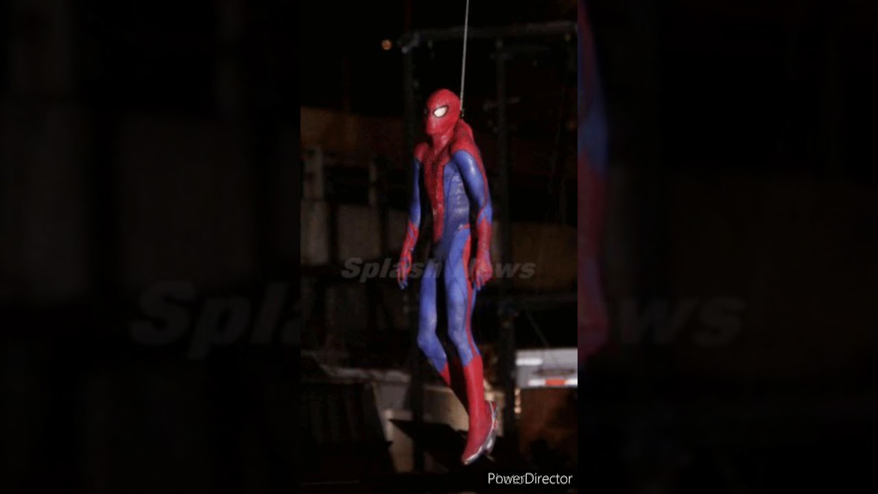 Spidey Hanging From His Web - YouTube