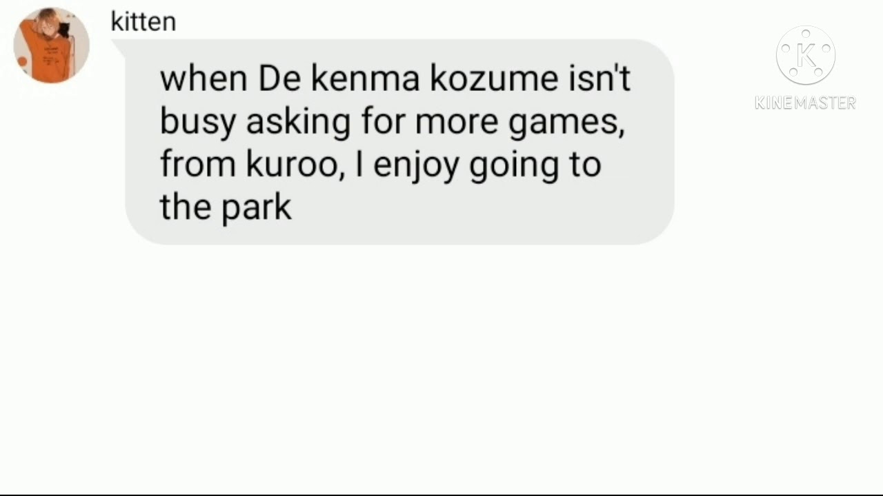 hinata and kenma at the park | Kardashians | haikyuu text | Simp ...