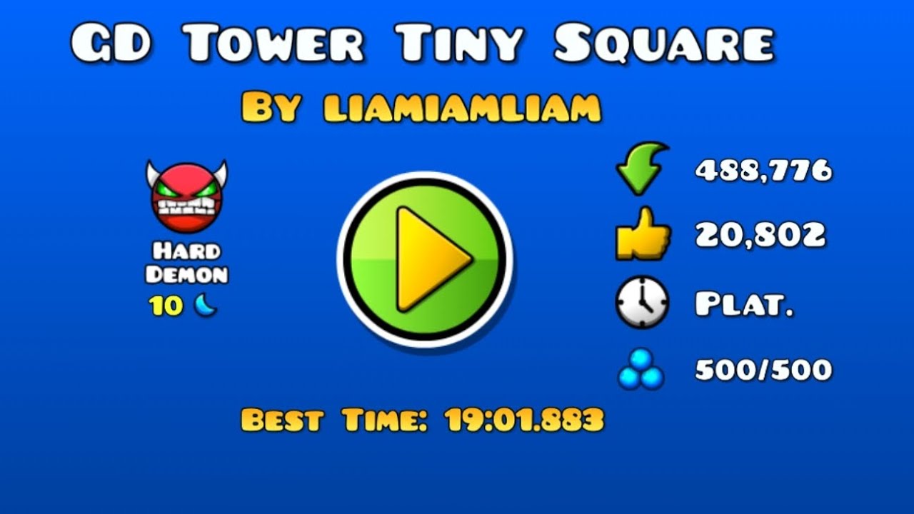 GD tower tiny square 100% mobile by liamiamliam - YouTube