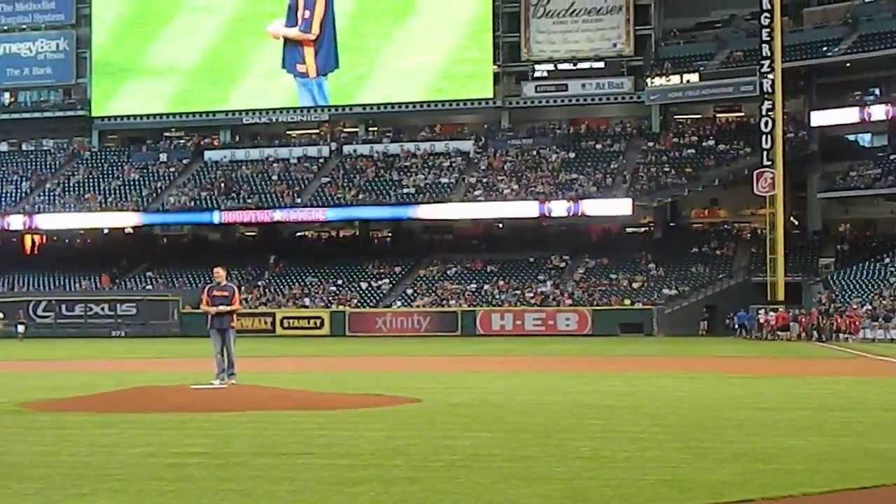 First Pitch/Astros V Angels! - YouTube