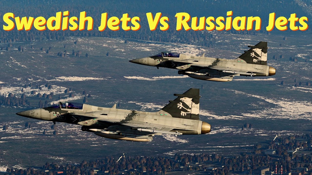 Russian and Swedish Jets engage in Air Battle| BVR | WVR | BFM |DCS ...