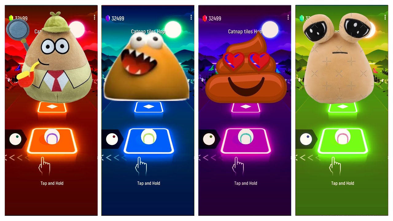 Pou Songs 🆚 Pou Collection 🆚 Pou Revenge 🆚 Poulina Tiles Hop EDM Rush 🎶 ...