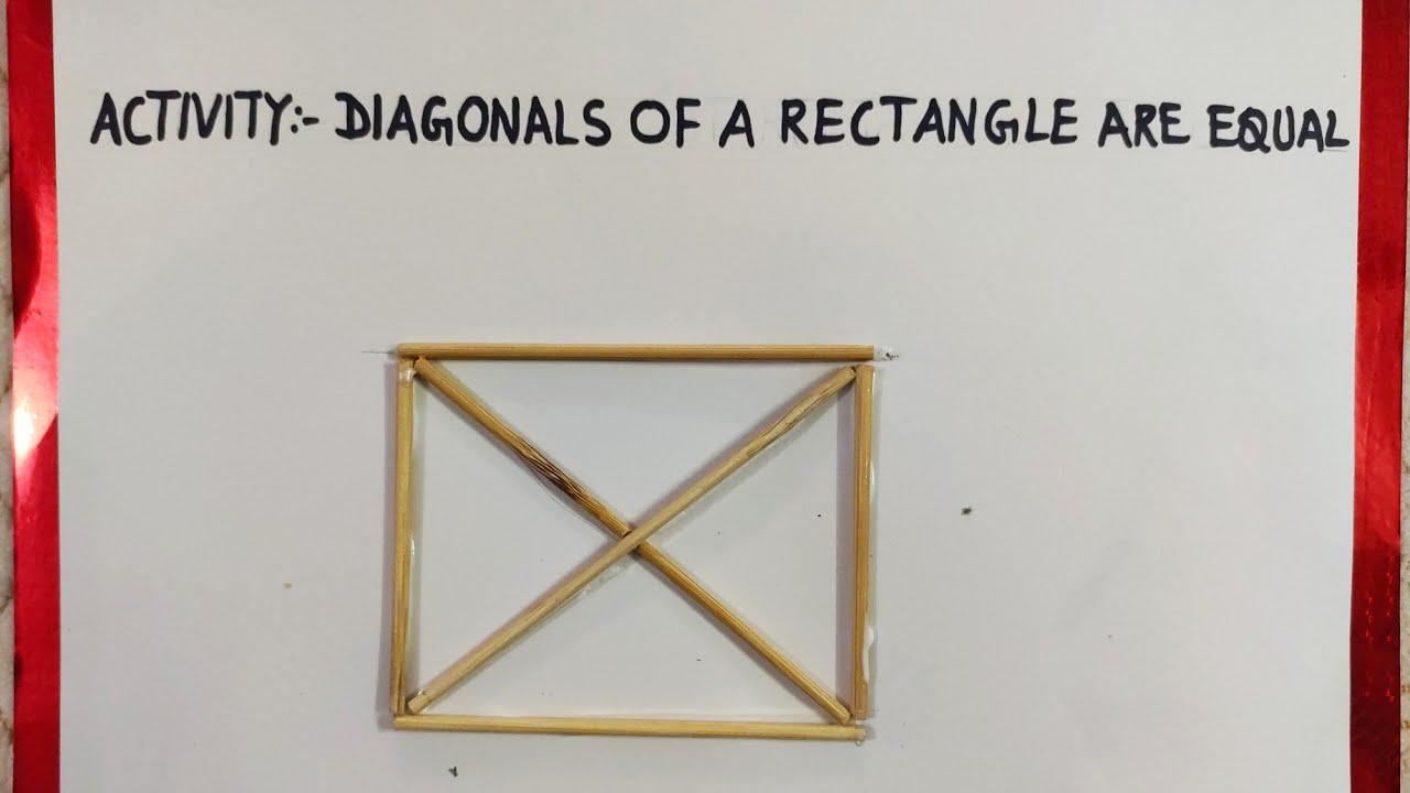 Activity : Diagonal Of A Rectangle Are Equal - YouTube
