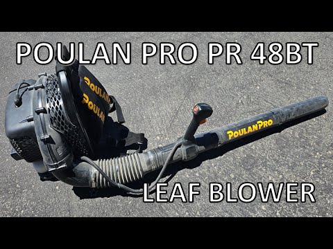 Poulan Pro PR 48BT Leaf Blower Demo and Review - YouTube