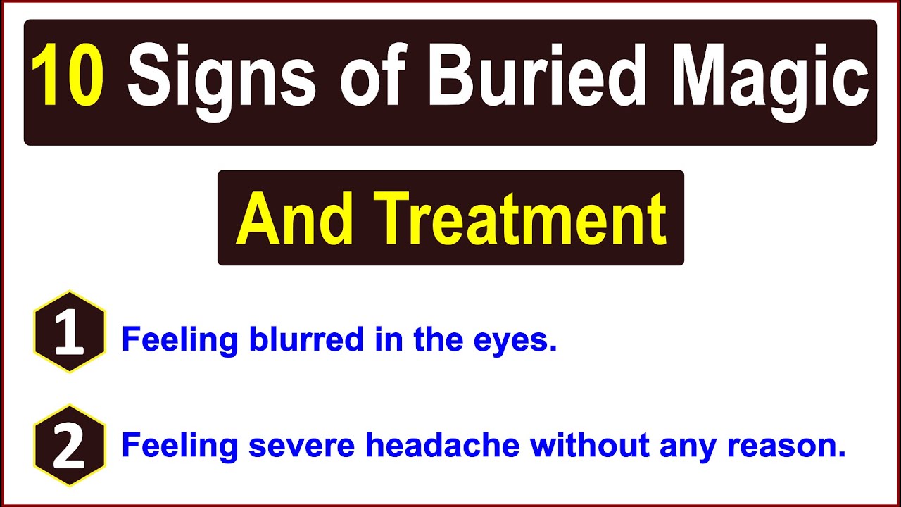 10 Signs And Cure of Buried Magic | Black Magic | Hafiz Salman ...