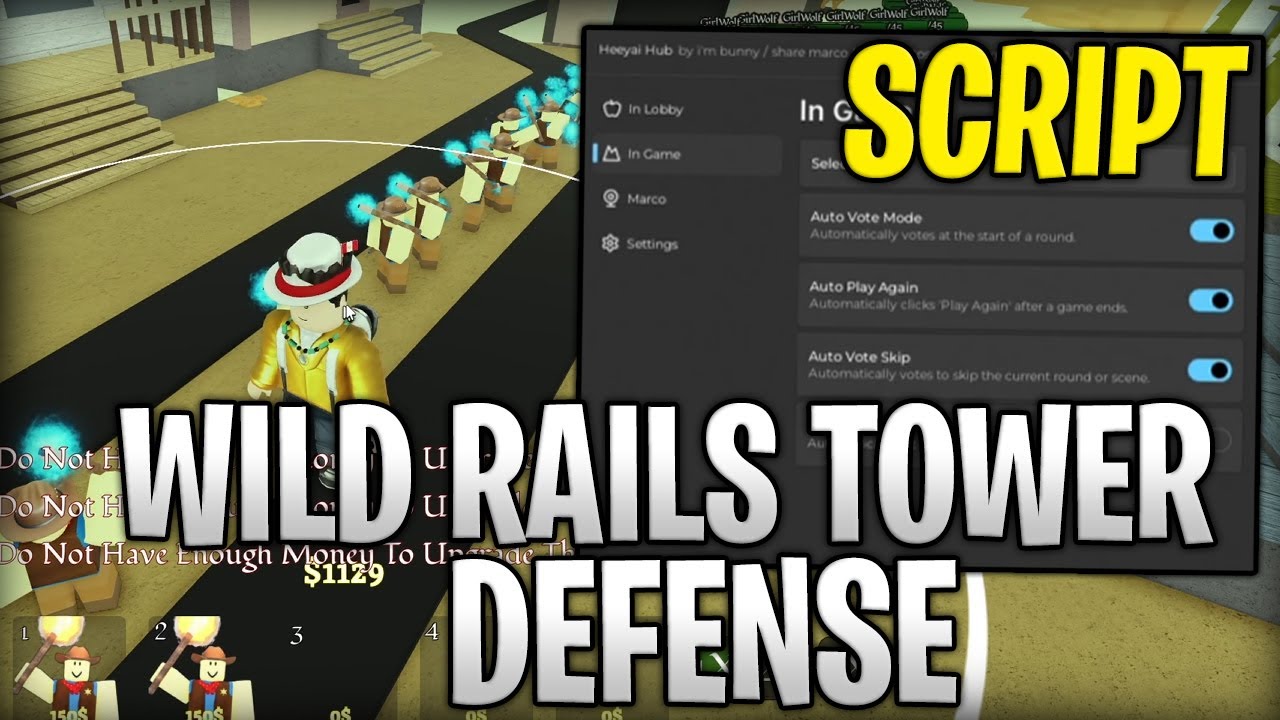[EGYPT] Wild Rails Tower Defense Best Script Auto Farm, Auto Place And ...