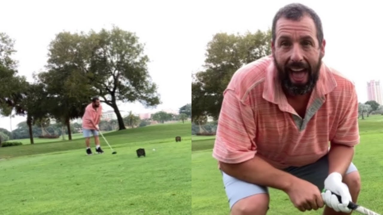 Adam Sandler ATTEMPTS ICONIC HAPPY GILMORE Golf Shot On The 25th ...