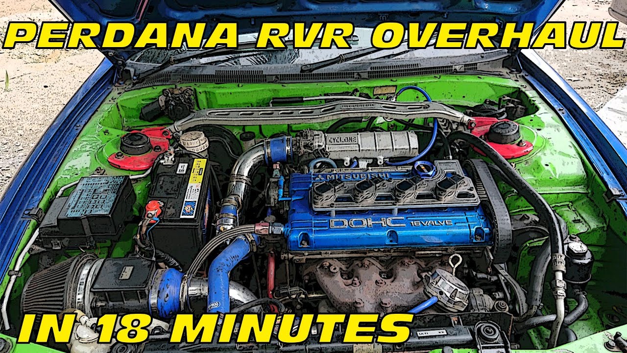 Overhaul 4G63T RVR Perdana in 18 minutes - YouTube