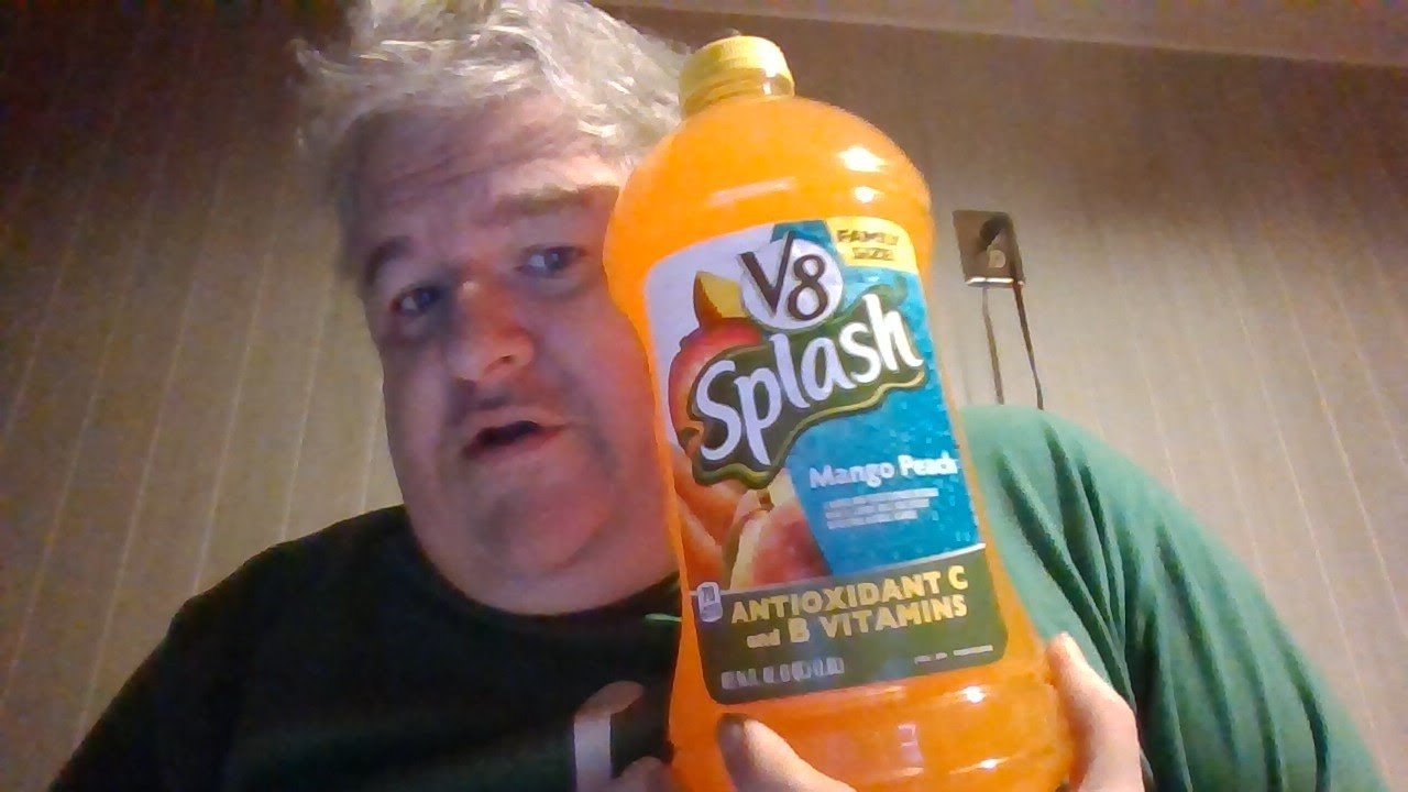Family Size V8 Splash Mango Peach Fruit Drink - YouTube