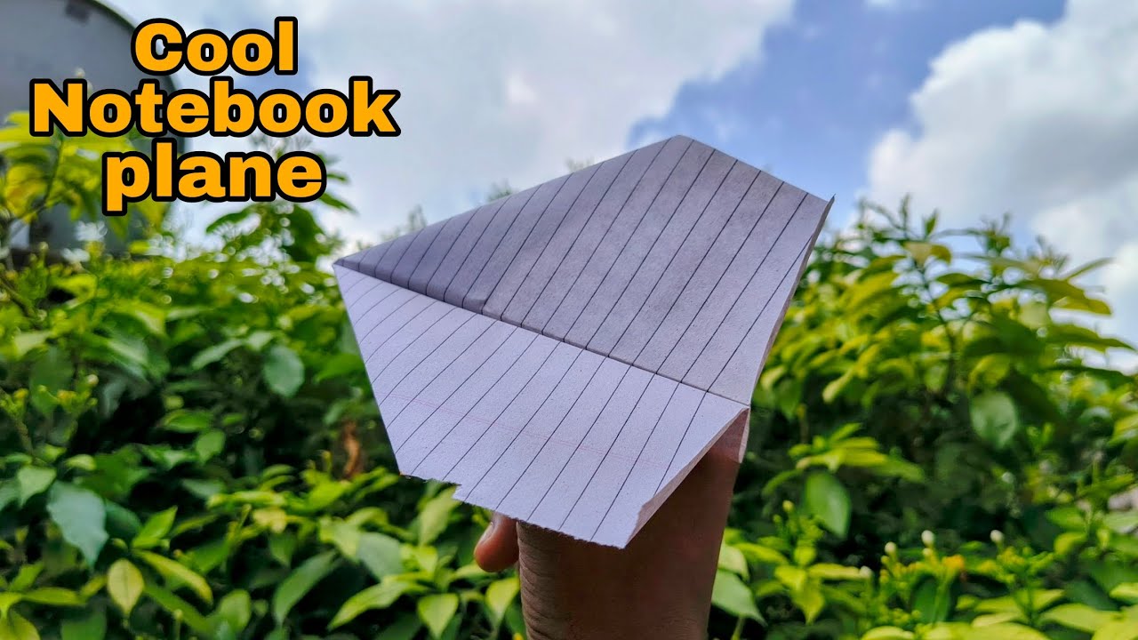 How to make Notebook Paper Plane(fly so far), Make paper flying plane ...