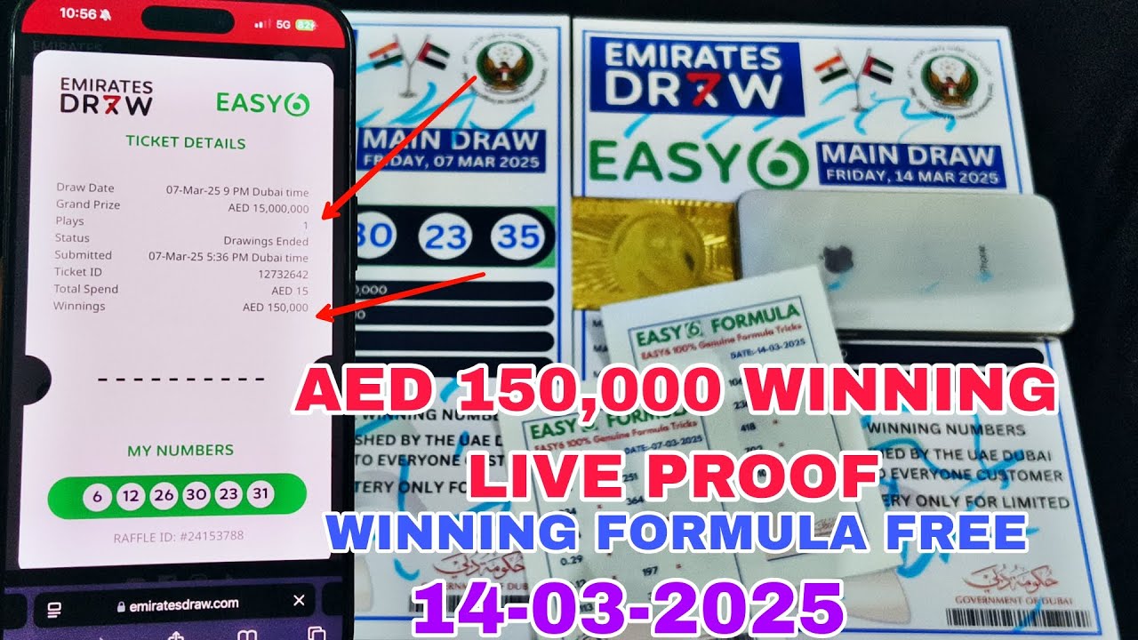 Emirates Draw 14-03-2025 Easy 6 Emirates Draw Prediction Result 100% ...