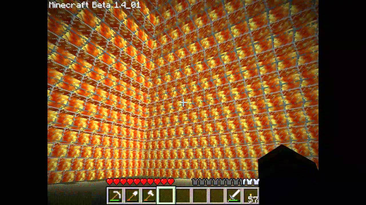 Minecraft na Kwadratach&Piramida polana lawa - YouTube