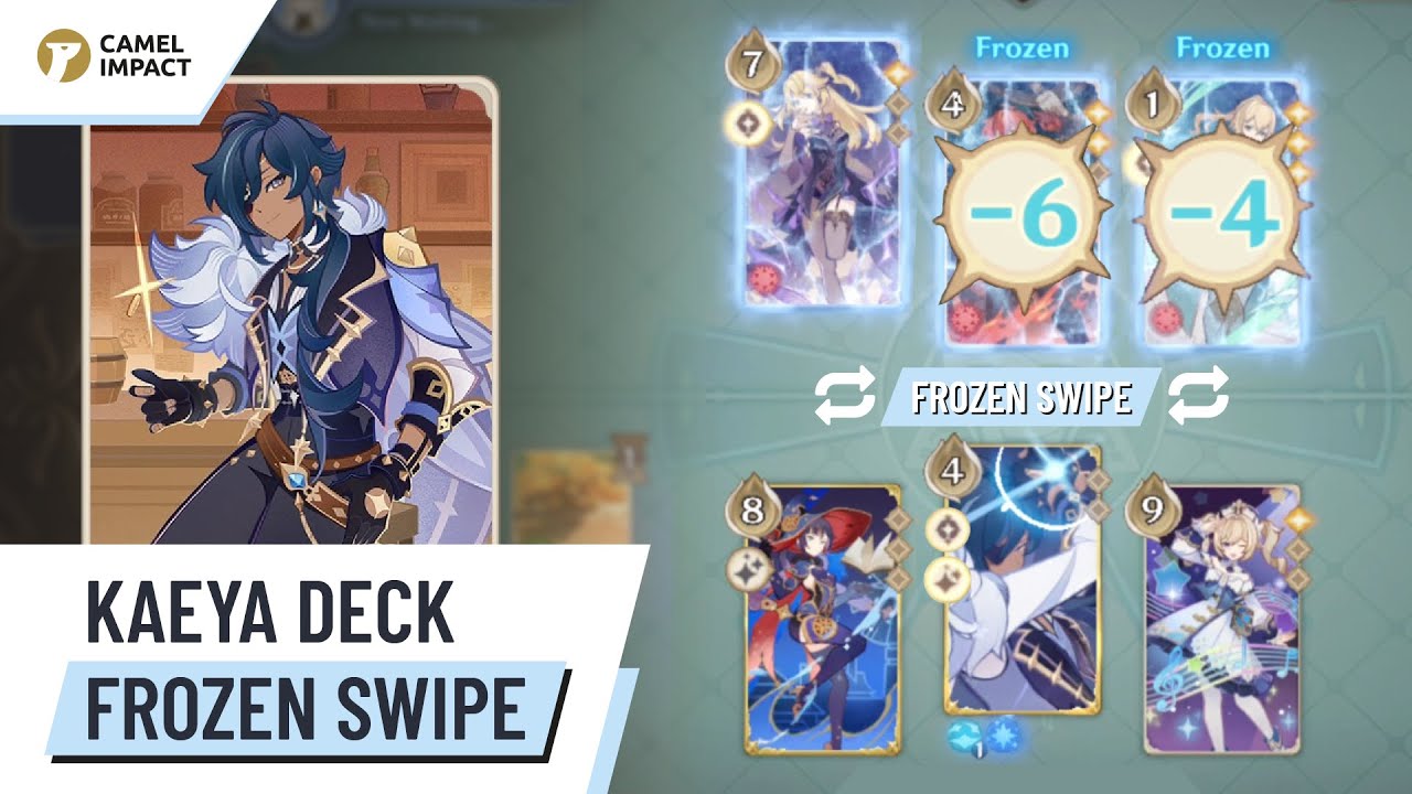 Kaeya Deck Frozen Swipe | Frozen Gameplay - Genius Invocation TCG - YouTube