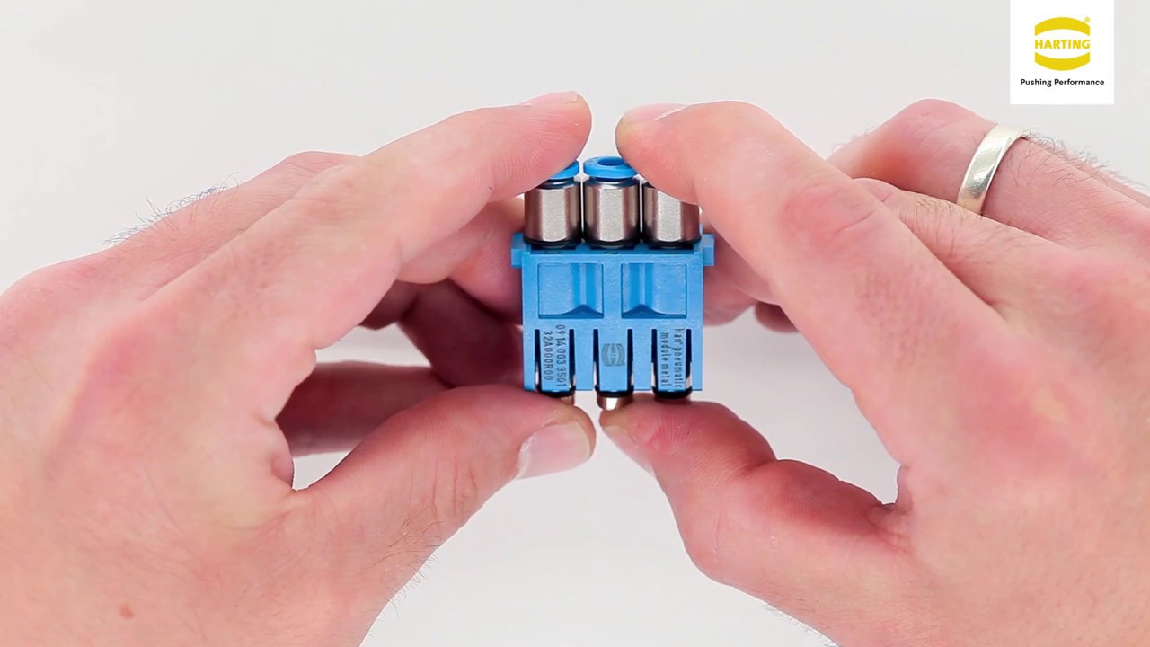 HARTING Han® Pneumatic Module Metal - Assembly instruction - YouTube