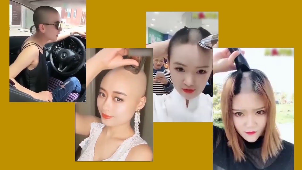 Compilation of China Bald Girl and Headshave - YouTube