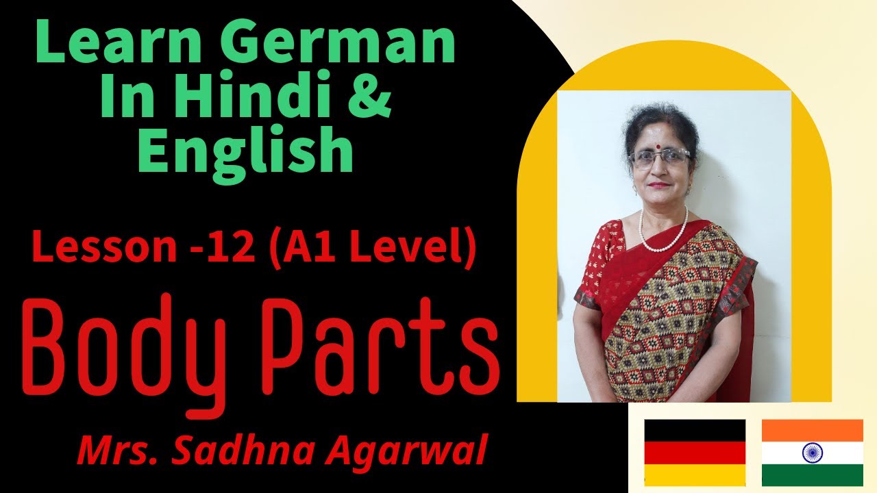 Learn German Body Parts Vocabulary | Lesson 12 (A1 Level) | Hindi ...