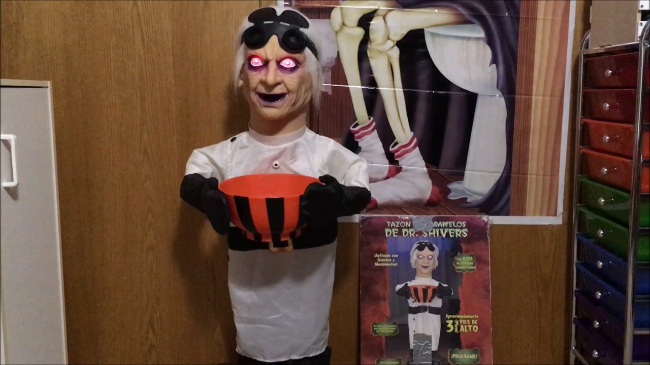 Gemmy 2007 Doctor Shivers Candy Bowl Treater Greeter - YouTube