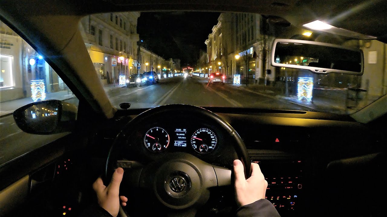 VW Jetta - City night driving POV - YouTube