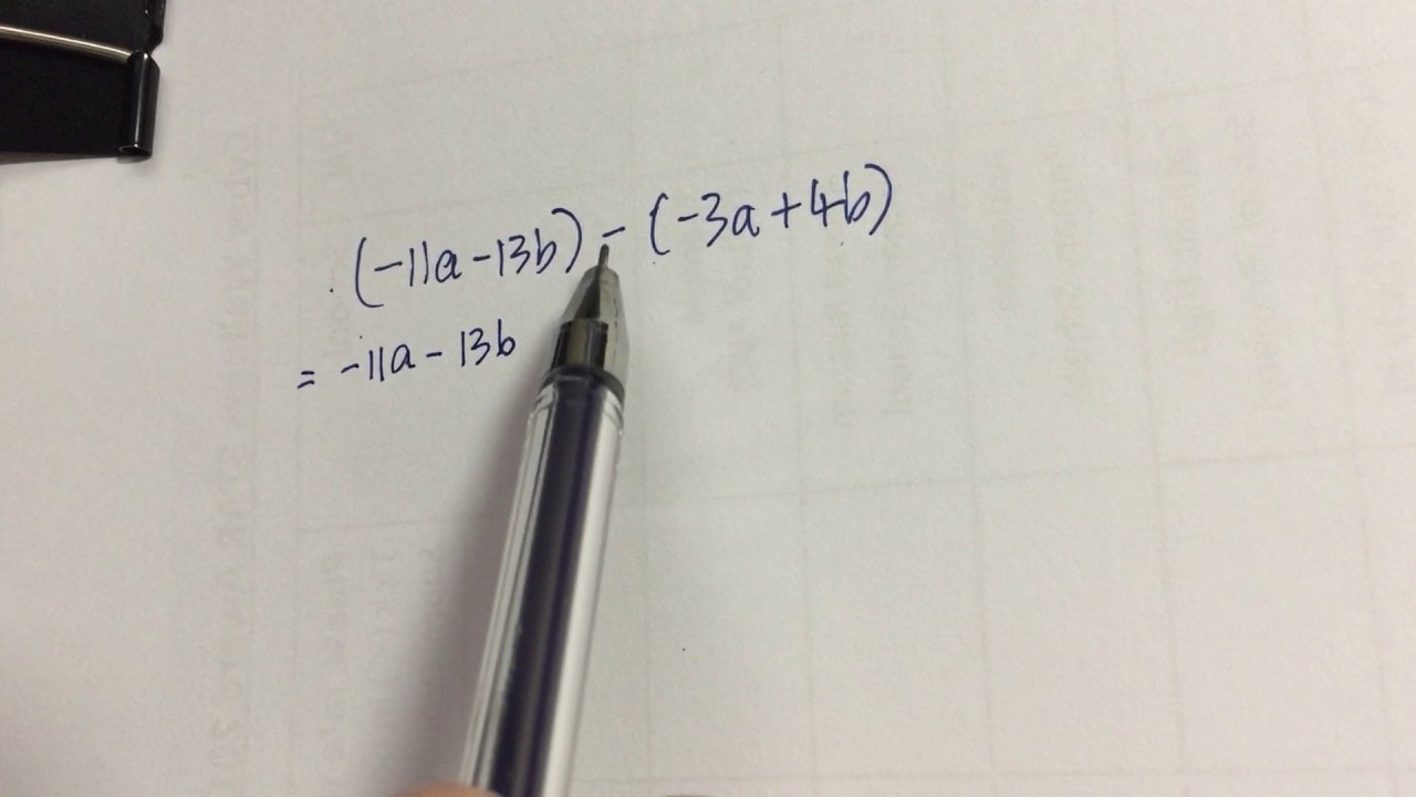 Algebra: Expansion (Study Notes) p7 Exercise 1(c) - YouTube