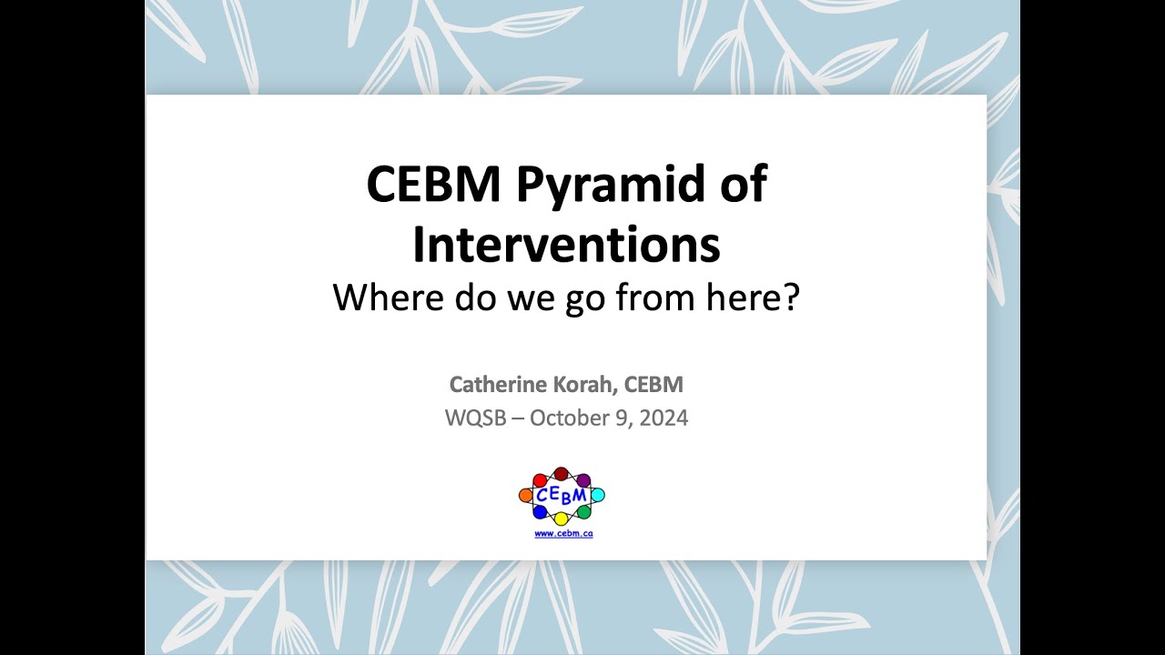 CEBM Pyramid of Interventions: Where do we go from here? - YouTube
