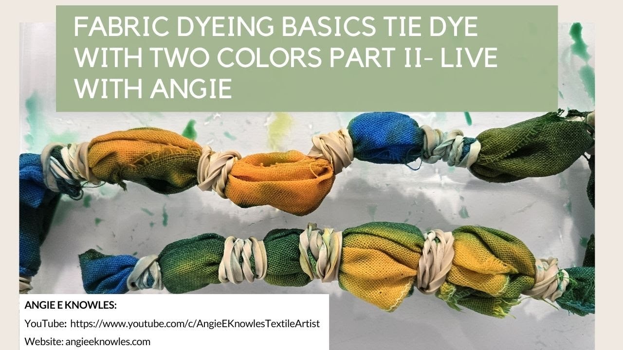 Fabric Dyeing Basics-Tie Dye With Two Colors Part II - YouTube