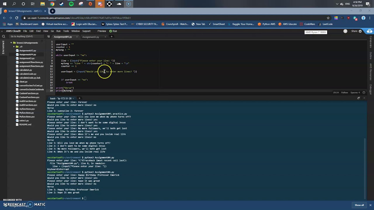 Python Program Assignment #4 - YouTube