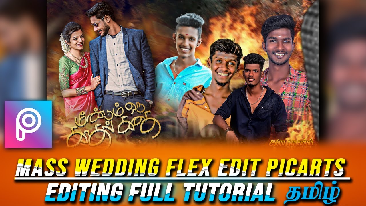 Mass Wedding Flex Edit 🔥 Full Tutorial Tamil 💯 in Picarts😍 ||•#picsart ...