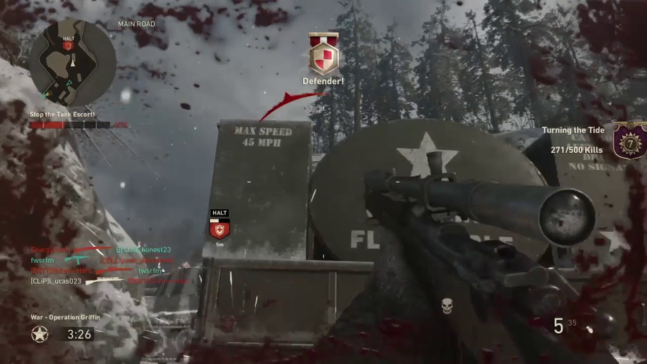 Call of Duty WWII | M1903 Springfield Quad Feed + War Highlights - YouTube